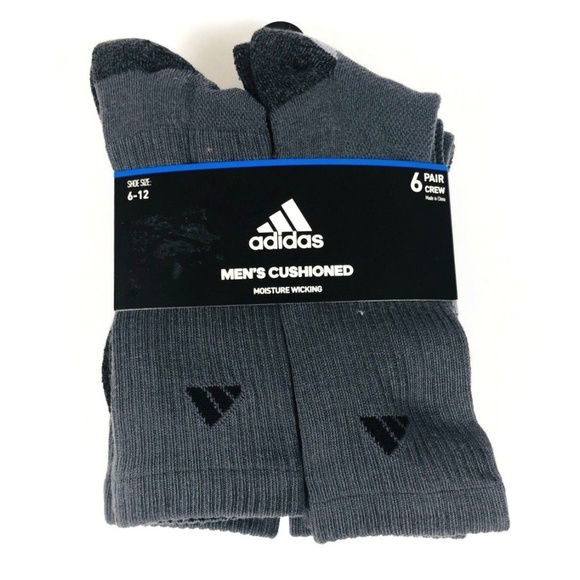 adidas | Underwear & Socks | Adidas Mens Cushion Crew Socks 6 Pk | Poshmark